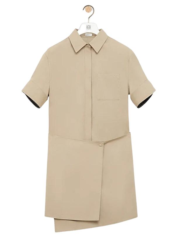 LOEWE Loewe Short Sleeve Panelled Shirt Dress
